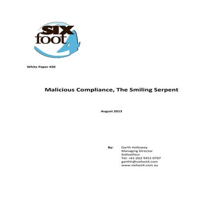Malicious compliance, the smiling serpent | PDF