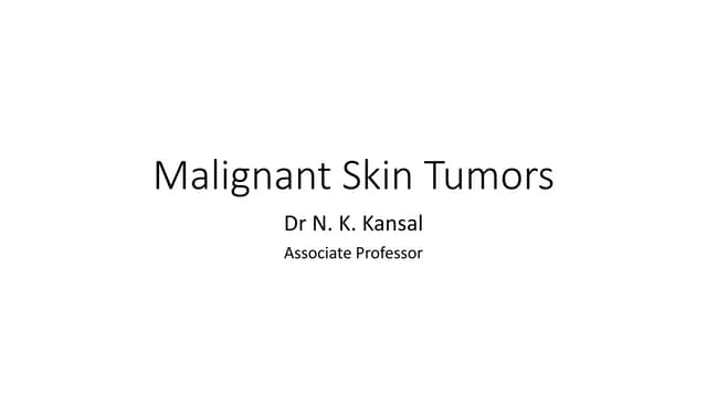 Basal cell carcinoma | PPTX