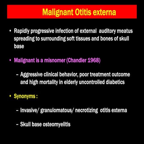 Malignant otitis externa | PPT