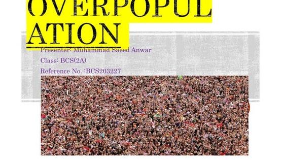 Overpopulation presentation 1 | PPTX