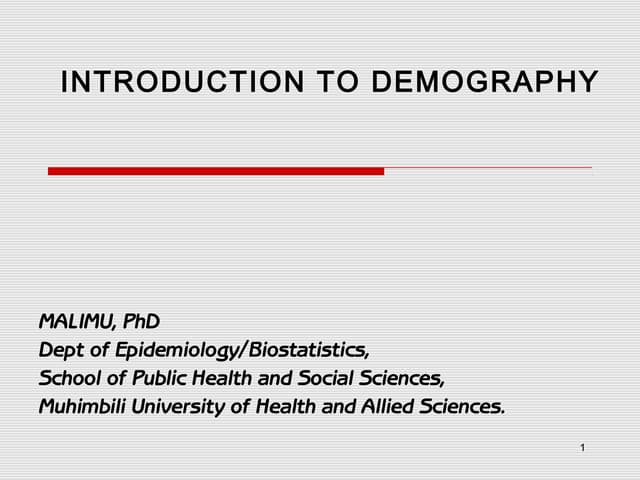 Vital statistics and demography | PPT