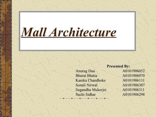 Shopping mall case study | PPTX