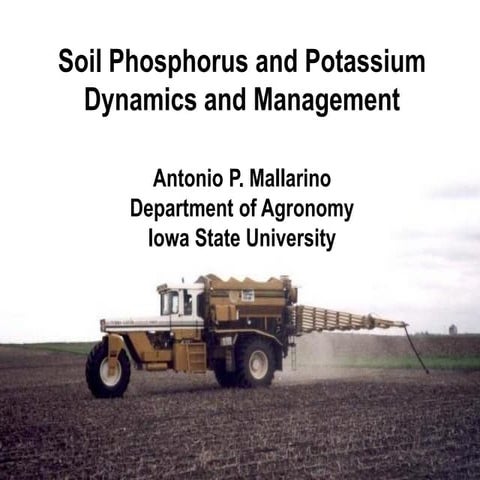 PHOSPHATIC FERTILIZERS - BEHAVIOR IN SOILS AND MANAGEMENT.pptx