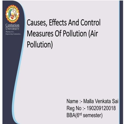 Environmental pollution ppt | PPTX