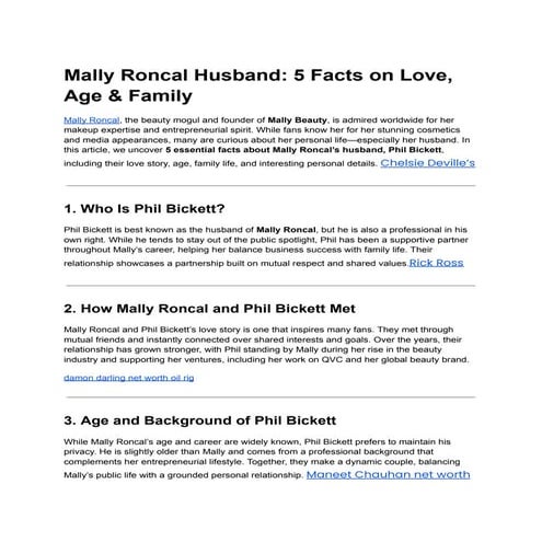 Mally Roncal Husband: 5 Facts Fans Want to Know | PDF