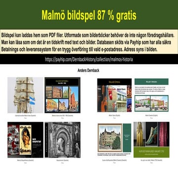 Malmös Historia bildspel 2024 en katalog med 208 bildspel. | PDF