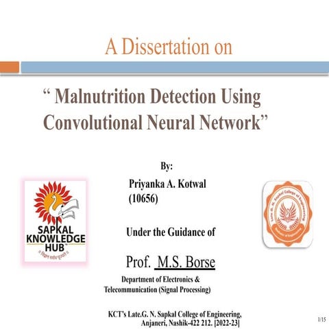 Malnutrition Detection Using Covolutional Neural Network DISSERTATION PPT.pptx