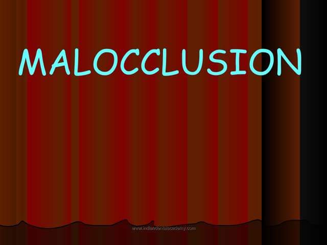 Ackerman & proffit classification of malocclusion | PPTX