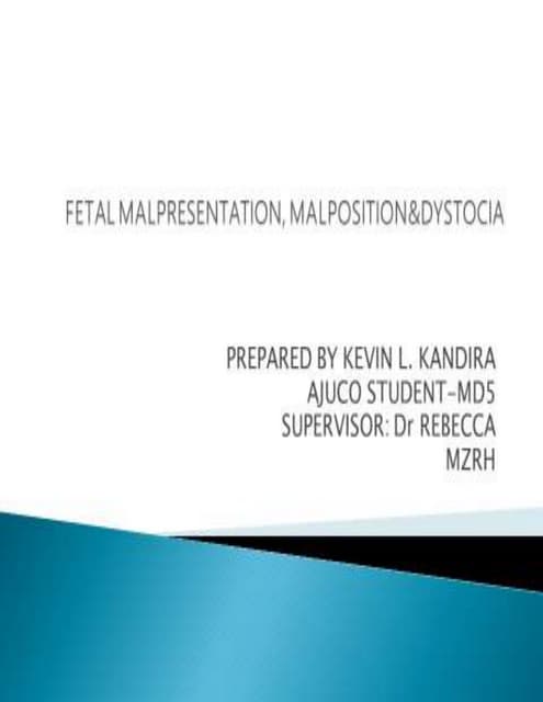 Malpresentation (face, brow) | PPTX