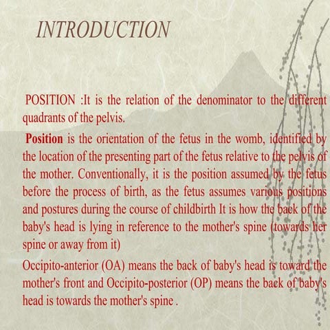 MALPOSITIONS during childbirth .ppt | Pregnancy | Reproductive Health