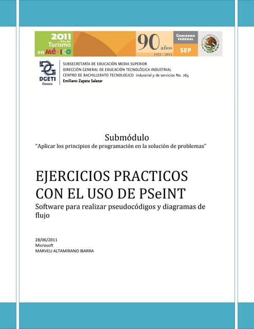 Ejercicios Pseint Problemas Resueltos Para Practicar Ejercicio De