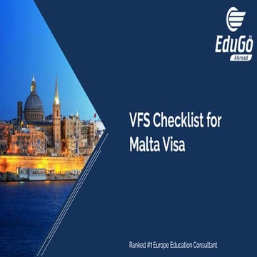 Malta VFS Checklist By Edugo Abroad | PDF