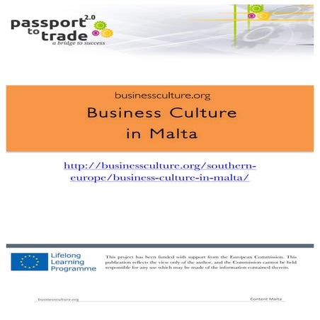 Maltese business culture guide - Learn about Malta | PDF