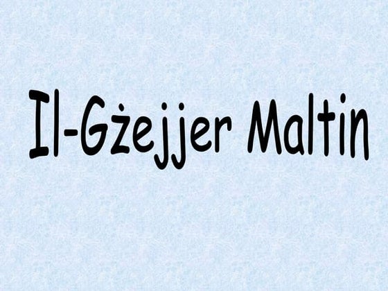 Il proġett - il-folklor malti | PPT