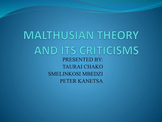 Malthus theory | PPT