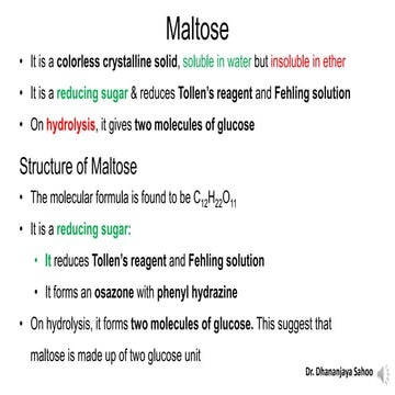 Maltose_050223.pptx | Chemistry | Science