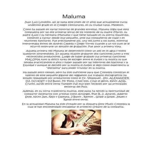 Maluma biografia | PPTX