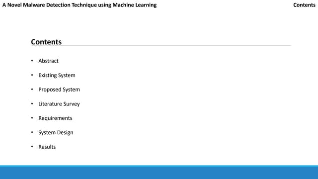 Design And Development Of An Efficient Malware Detection Using Ml Ppt
