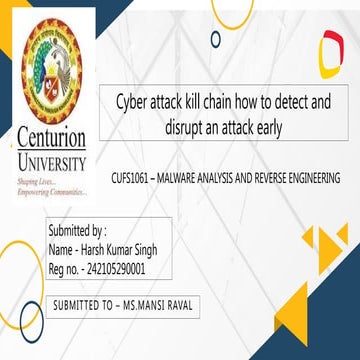 Malware analysis final.pptx in cybersecuriey | PPTX