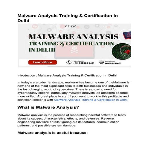 Malware Analysis Training & Certification in Delhi.pdf