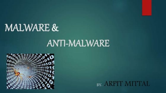 Malware and it's types | PPT