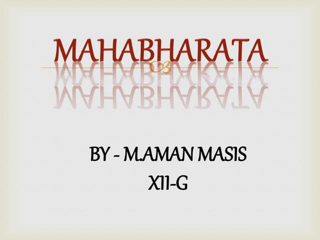 Mahabharata | PPT