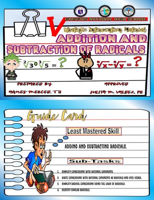 Lesson 1 addition and subtraction of radicals | PPTX