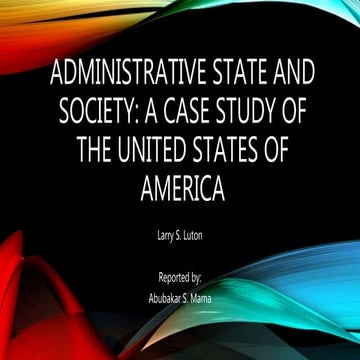 Administrative state and society | PPT