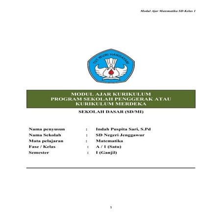 Modul Ajar Matematika Kelas 3 Fase B Kurikulum Merdeka | PDF