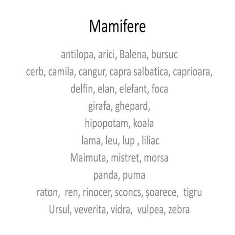 Mamifere | PPTX