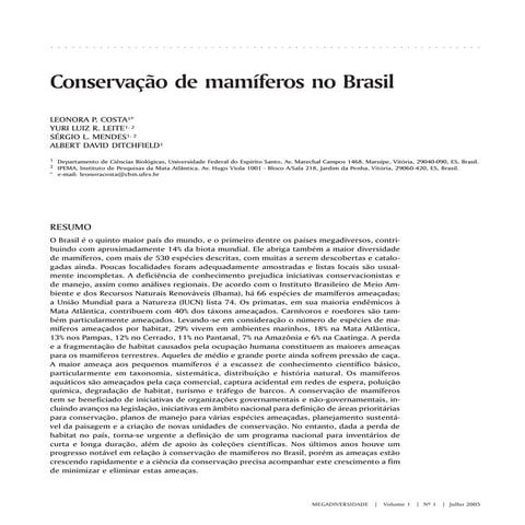Conservacao-de-mamiferos-do-brasil | PDF