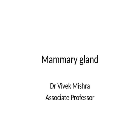mammary glands pectoral region breast anatomy | PPTX
