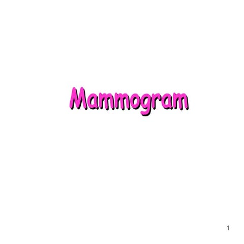 Mammogram | PPT