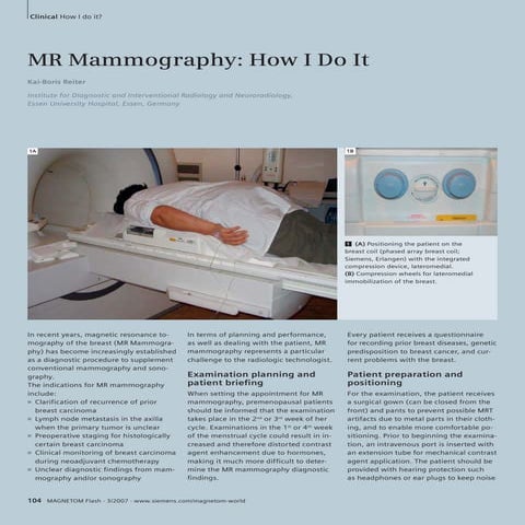 Mammography Protocol - SIEMENS | PDF | Medical Tests | Medical Health