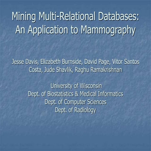 Mammography-a techniques to identifiy breast cancer.ppt