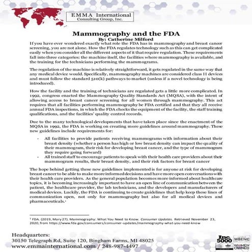 Mammography : quality control (quality assurance) | PPTX