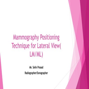 Mammography positioning technique for MLO View | PPTX