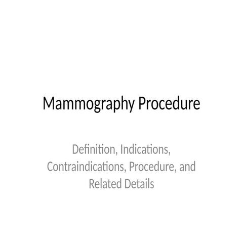 Mammography positioning technique for Lateral Views (LM/ML) | PPTX