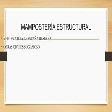 Mampostería Estructural | PDF