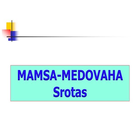 Mamsa medovaha srotas ayurveda | PPTX