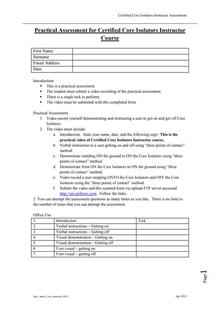 Assessment Log | PDF