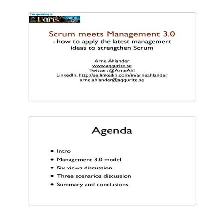 Scrum meets Management 3.0 | PDF | Rugby | Sports