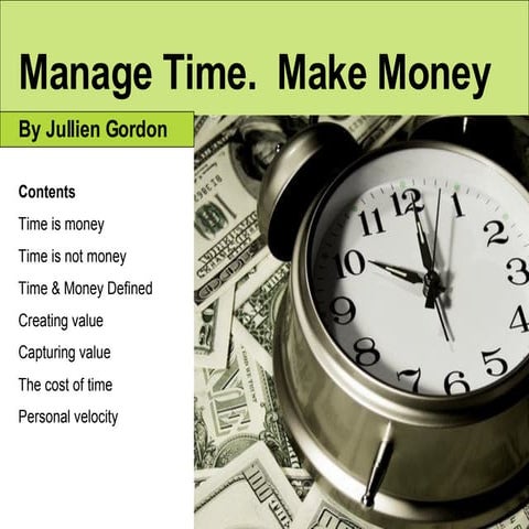 Manage Time Make Money | PPT