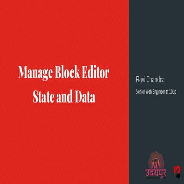 Manage block editor state and data | PPT