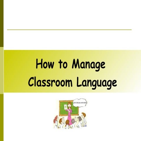 Manage classroom language | PPT