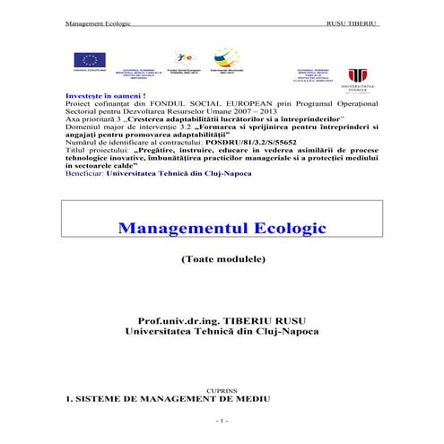 Manag ecologic | DOC