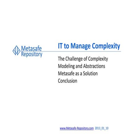 Manage complexity | PDF