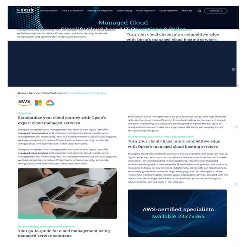 Managed Cloud services - Opsio Cloud Man | PDF