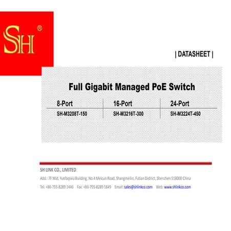 Managed gigabit PoE Switch | PDF
