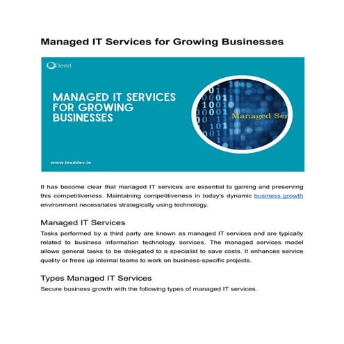 KITSPL-Understanding managed IT services. | PPTX